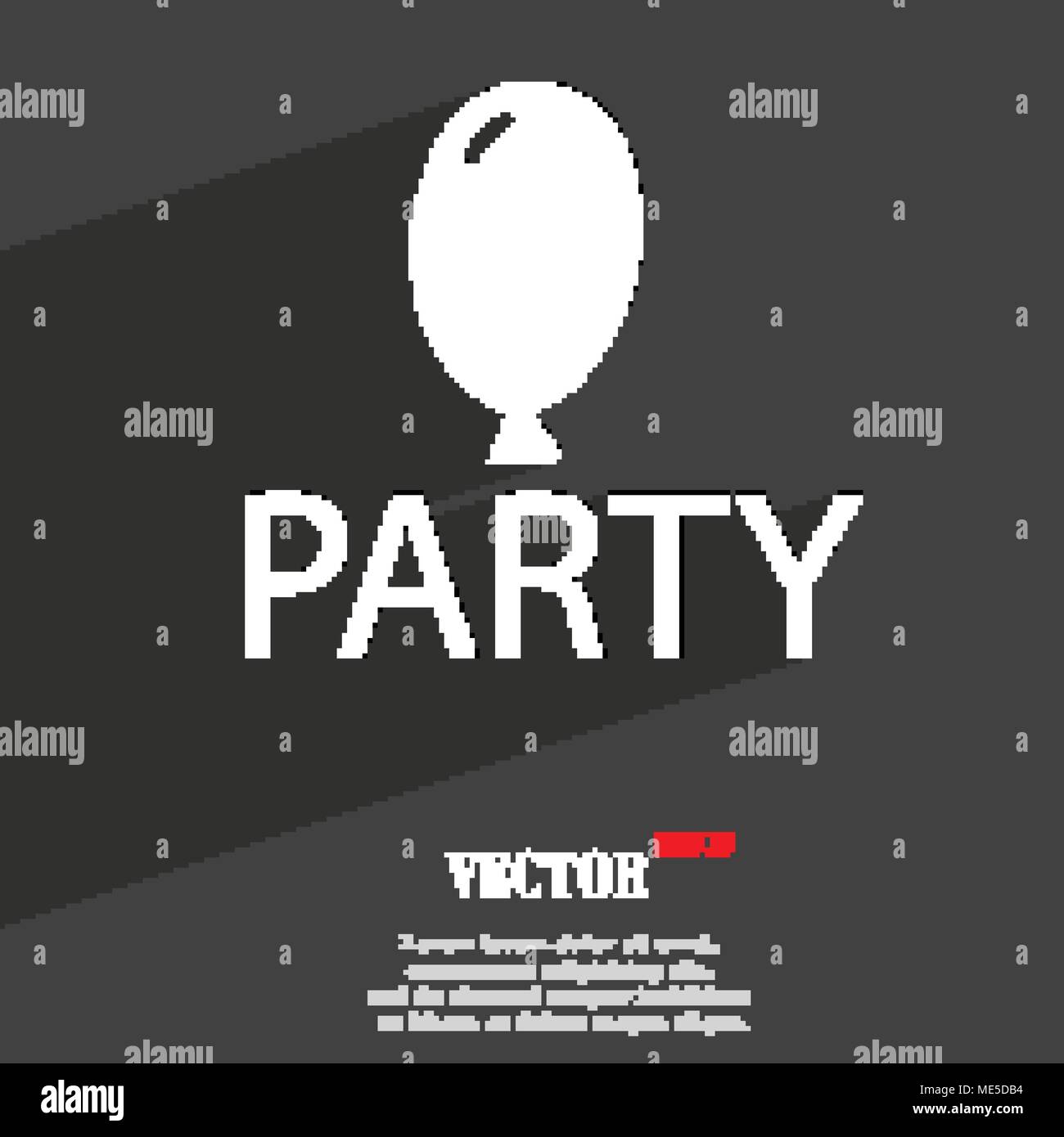 Party icon symbol Flat modern web design with long shadow and space for ...