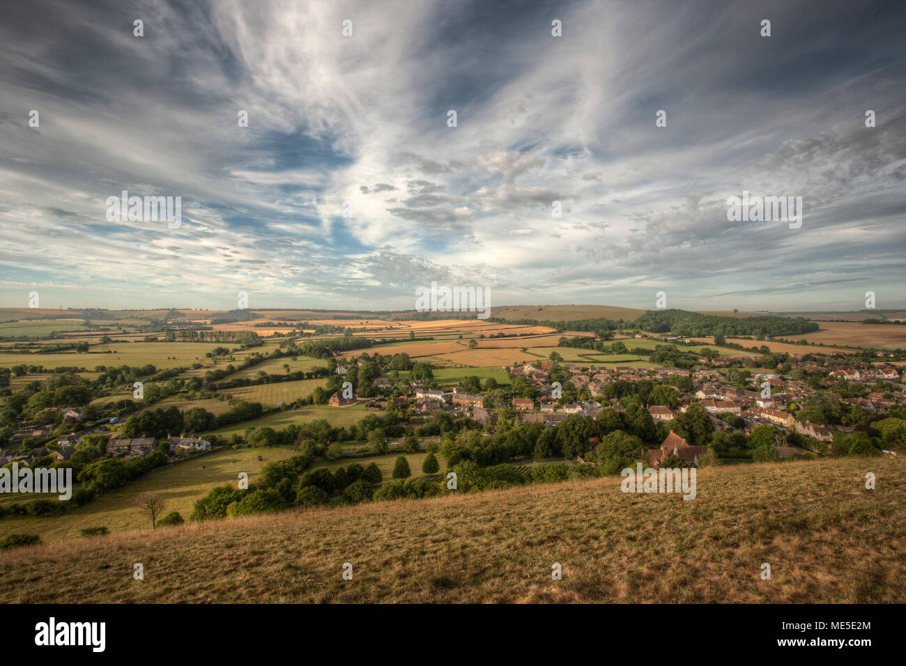 The Meon Valley from East Meon, UK Stock Photo - Alamy