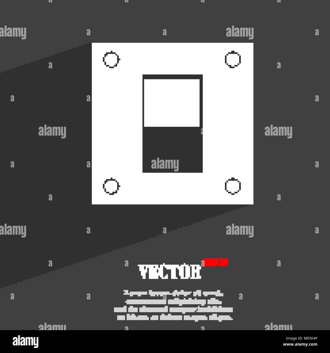 Power switch icon symbol Flat modern web design with long shadow and ...