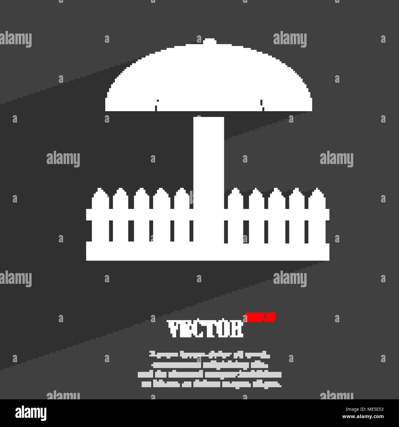 Sandbox icon symbol Flat modern web design with long shadow and space ...