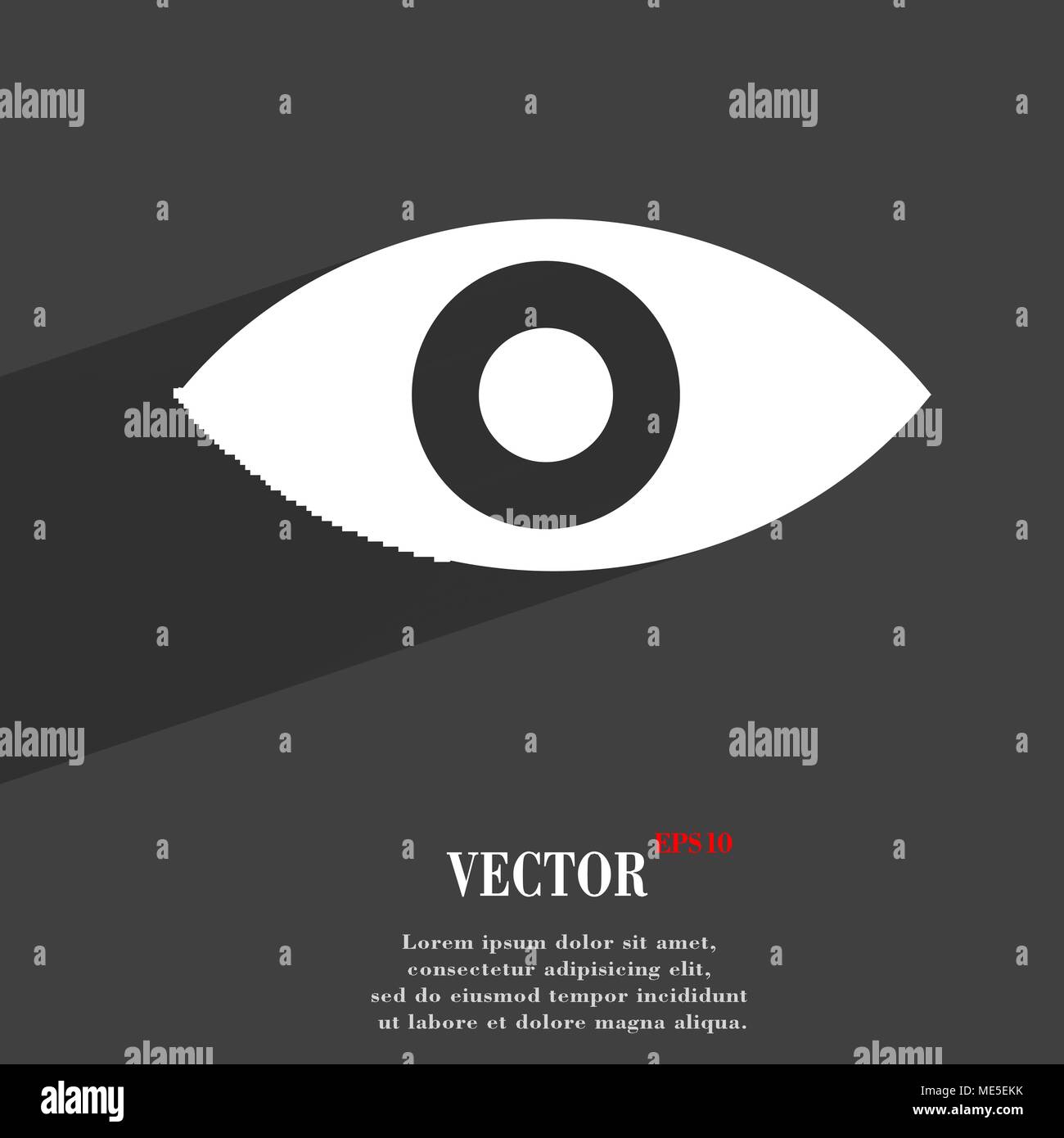 Eye, Publish content, sixth sense, intuition icon symbol Flat modern ...