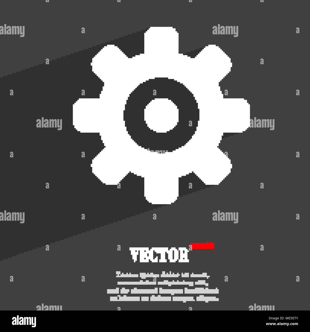 Cog settings, Cogwheel gear mechanism icon symbol Flat modern web ...