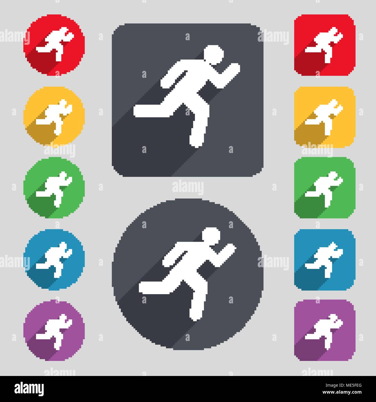 Side profile of an athlete running Stock Vector Images - Alamy