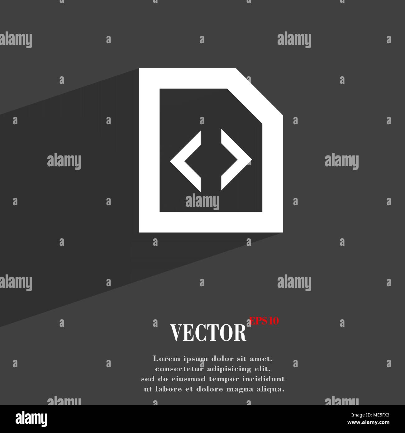 Programming code icon symbol Flat modern web design with long shadow ... Programming code icon symbol Flat modern web design with long shadow ...