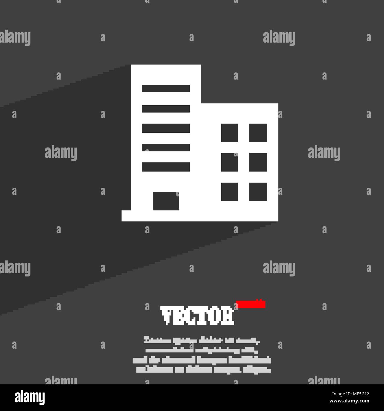 high-rise commercial buildings and residential apartments icon symbol ...