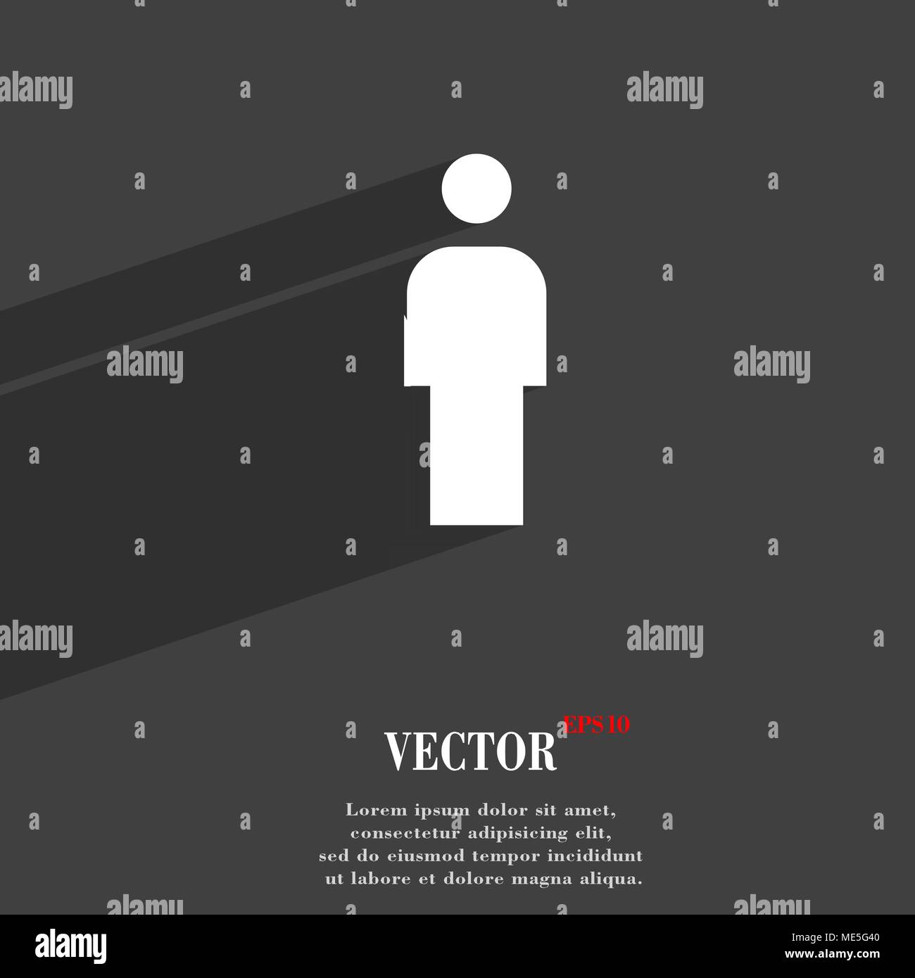 Human, Man Person, Male toilet icon symbol Flat modern web design with ...