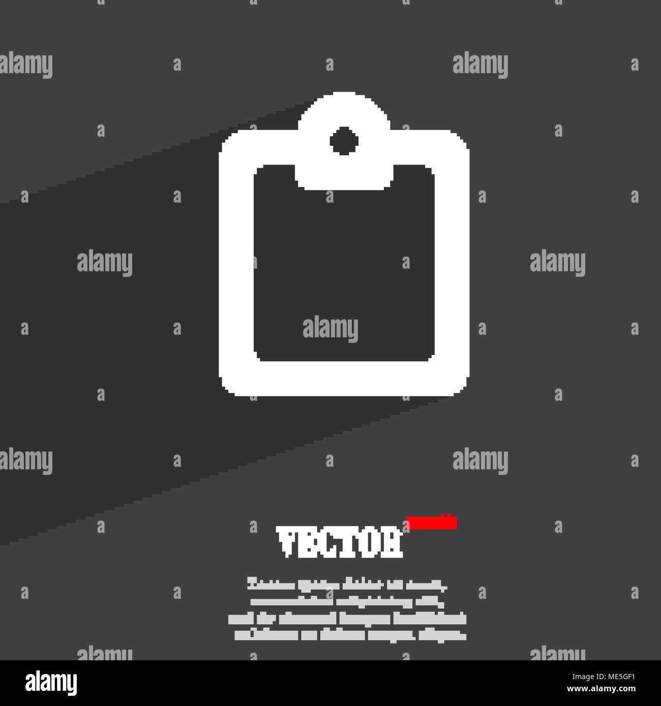 Text file icon symbol Flat modern web design with long shadow and space ...