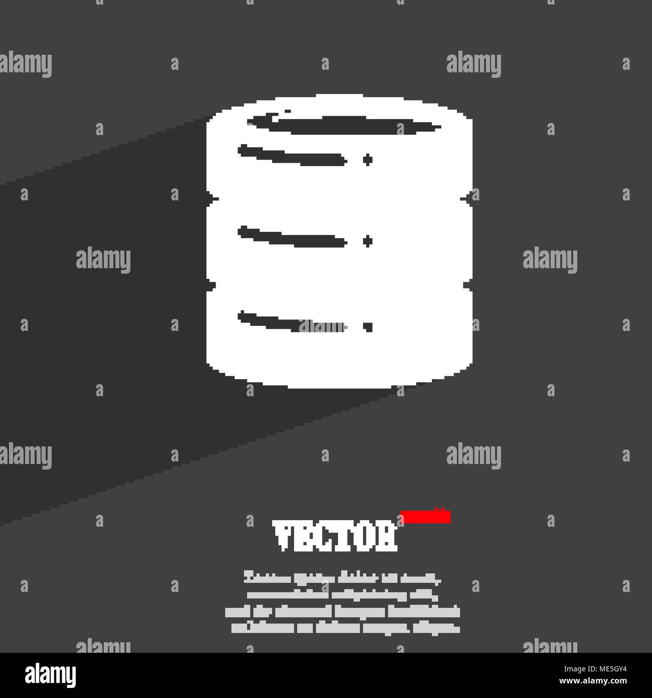 hard drive date base icon symbol Flat modern web design with long ...