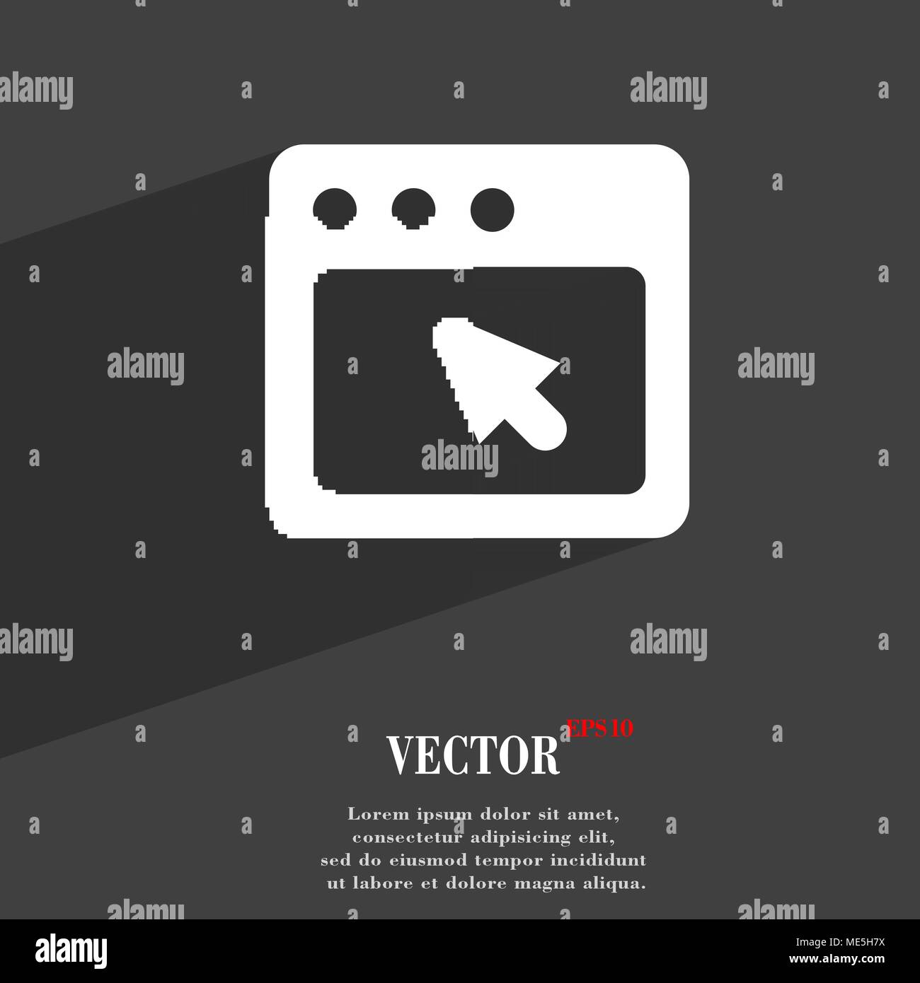 the dialog box icon symbol Flat modern web design with long shadow and ...