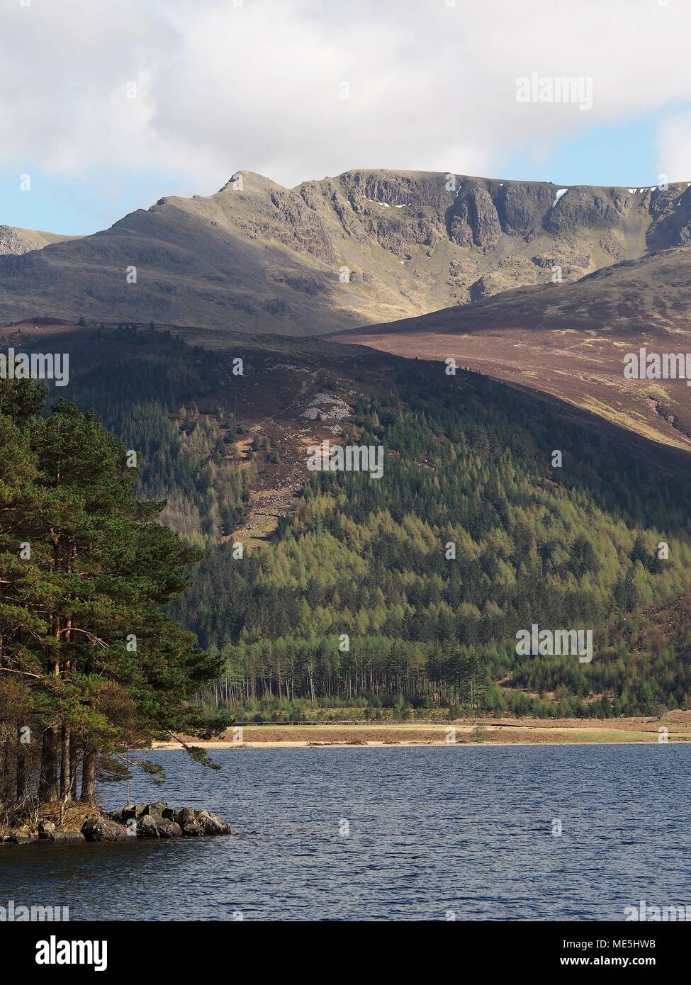 Scoat Fell with Ennerdale Water in front, Lake District National Park ...