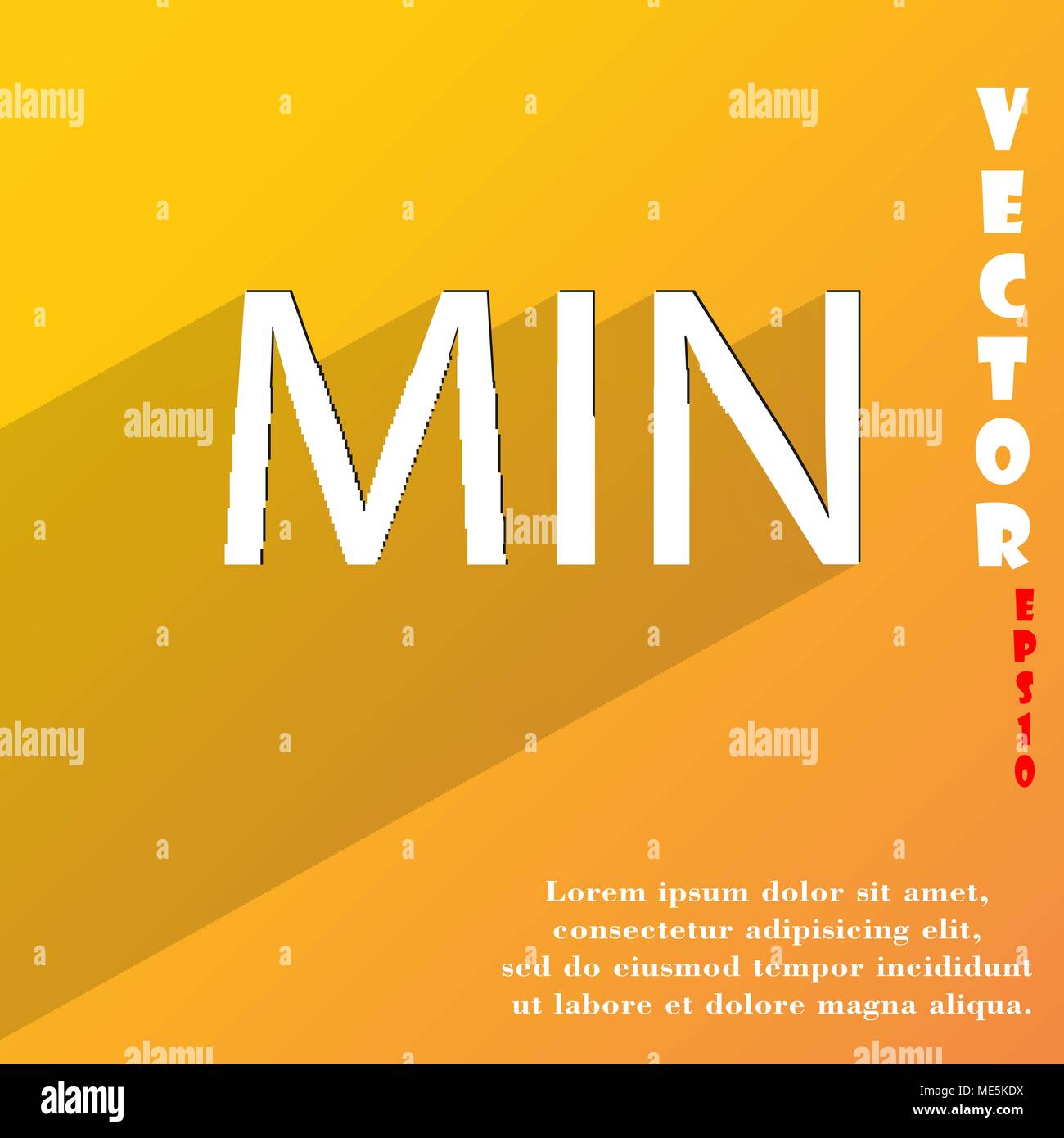 minimum icon symbol Flat modern web design with long shadow and space ...