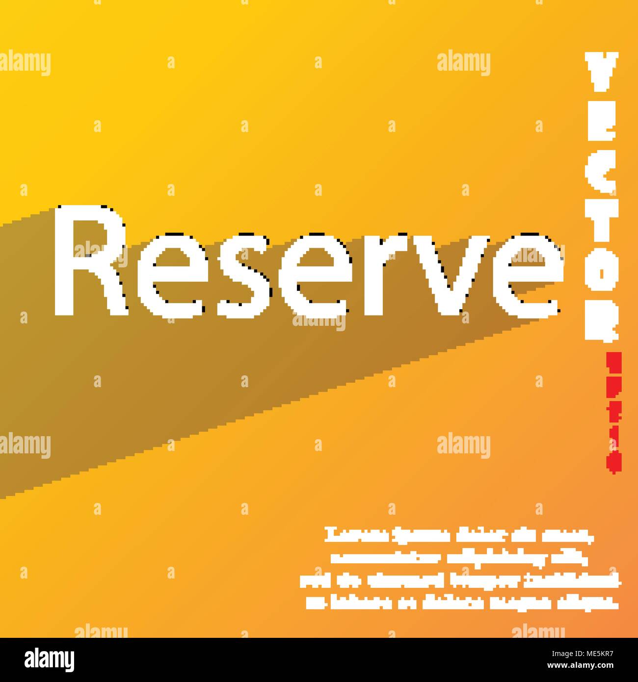 Reserved icon symbol Flat modern web design with long shadow and space ...