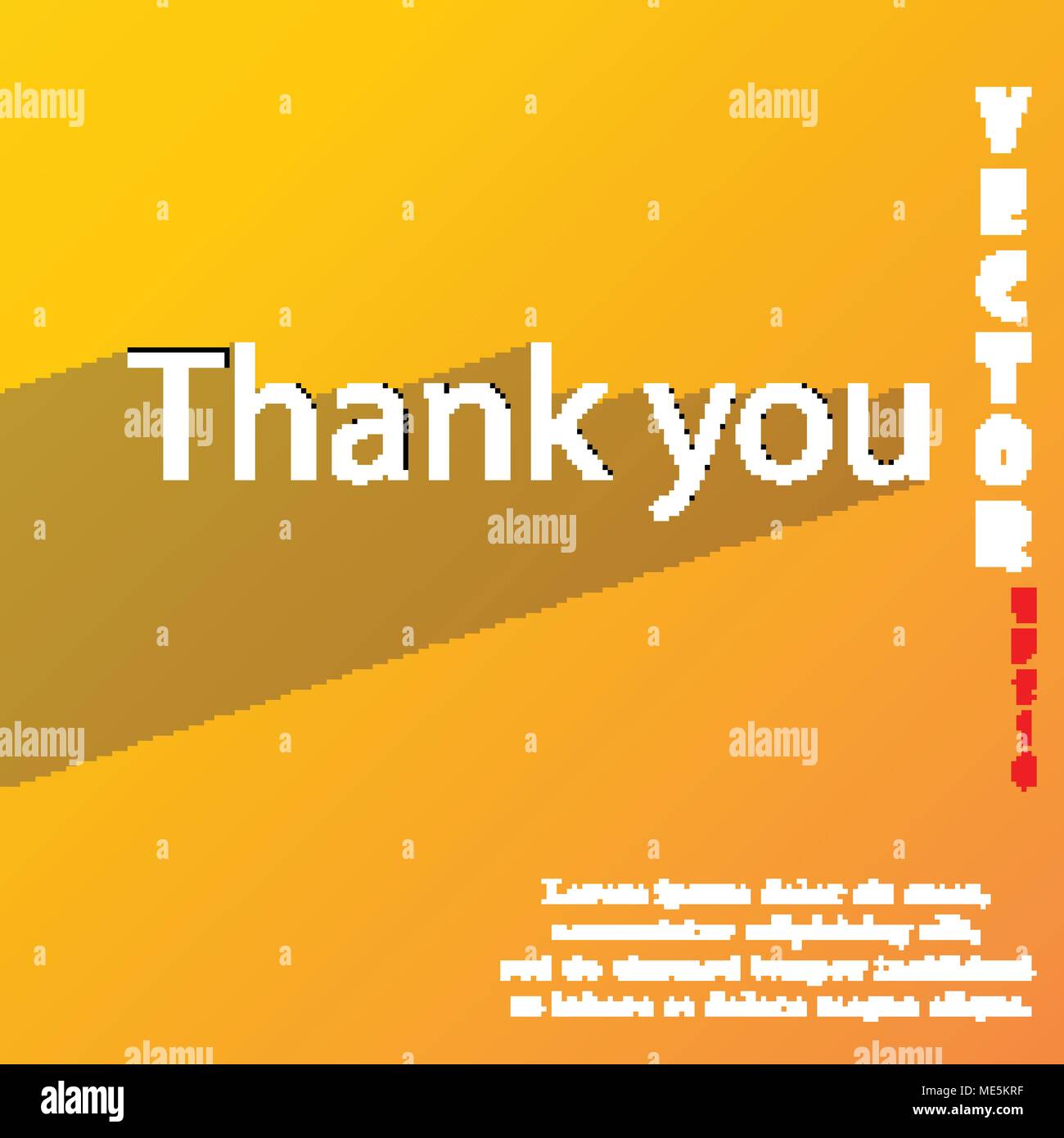 Thank you icon symbol Flat modern web design with long shadow and space ...