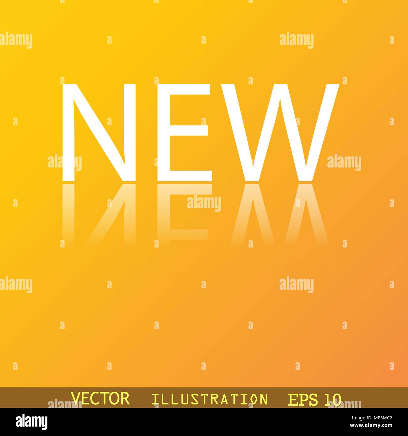 New icon symbol Flat modern web design with reflection and space for ...