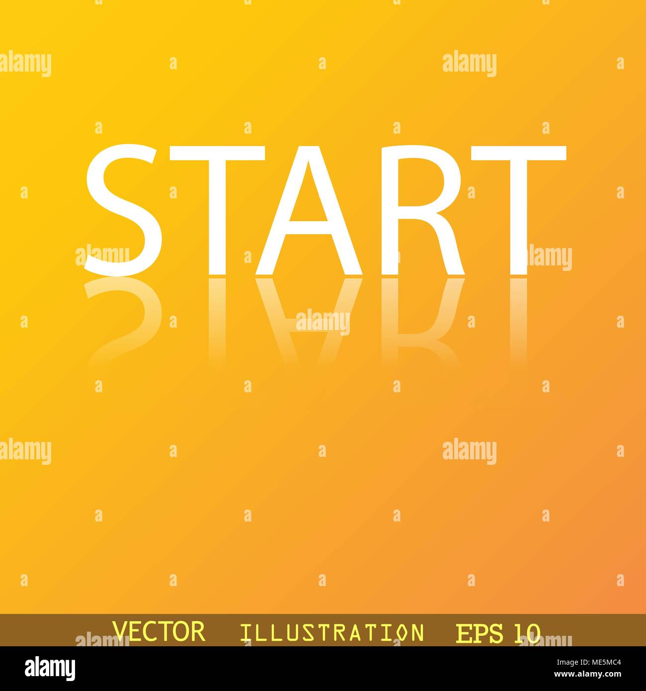 Start icon symbol Flat modern web design with reflection and space for ...