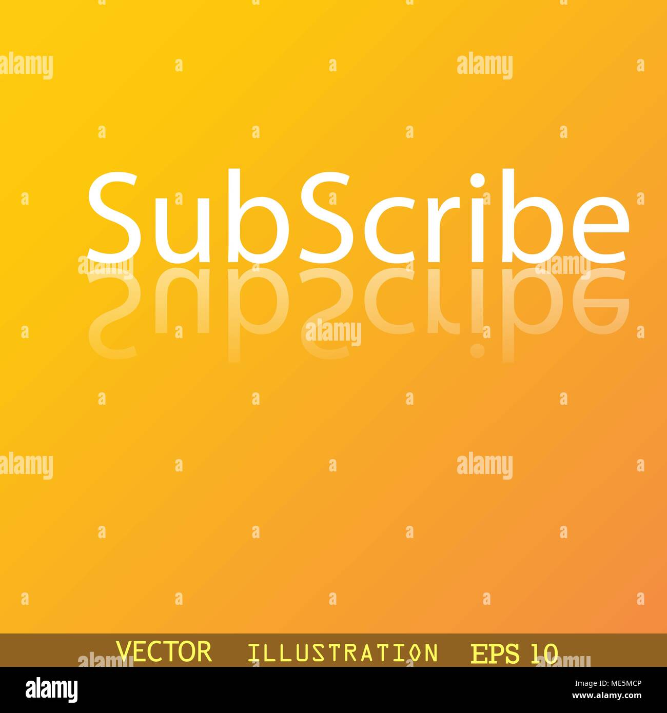 Subscribe icon symbol Flat modern web design with reflection and space ...