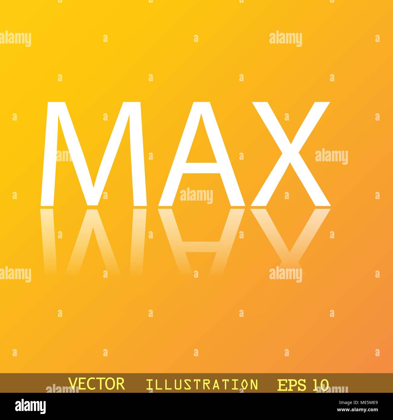 maximum icon symbol Flat modern web design with reflection and space ...