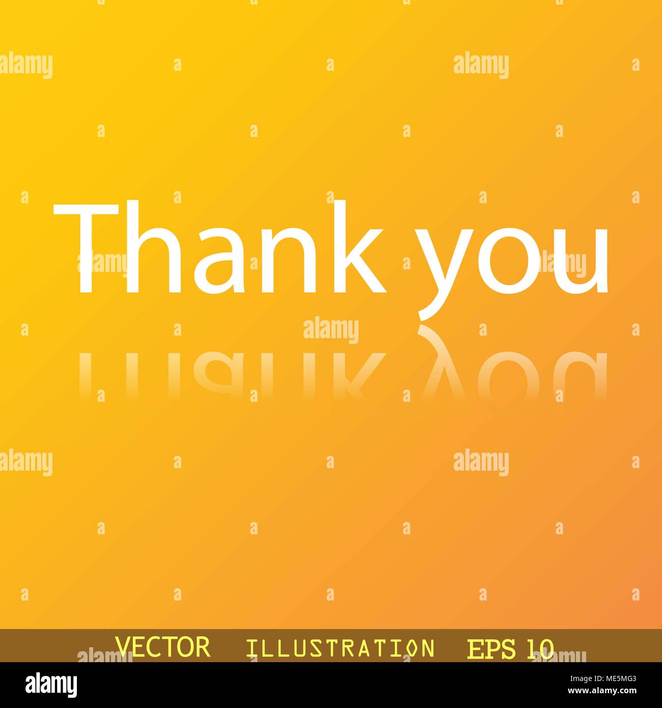 Thank you icon symbol Flat modern web design with reflection and space ...