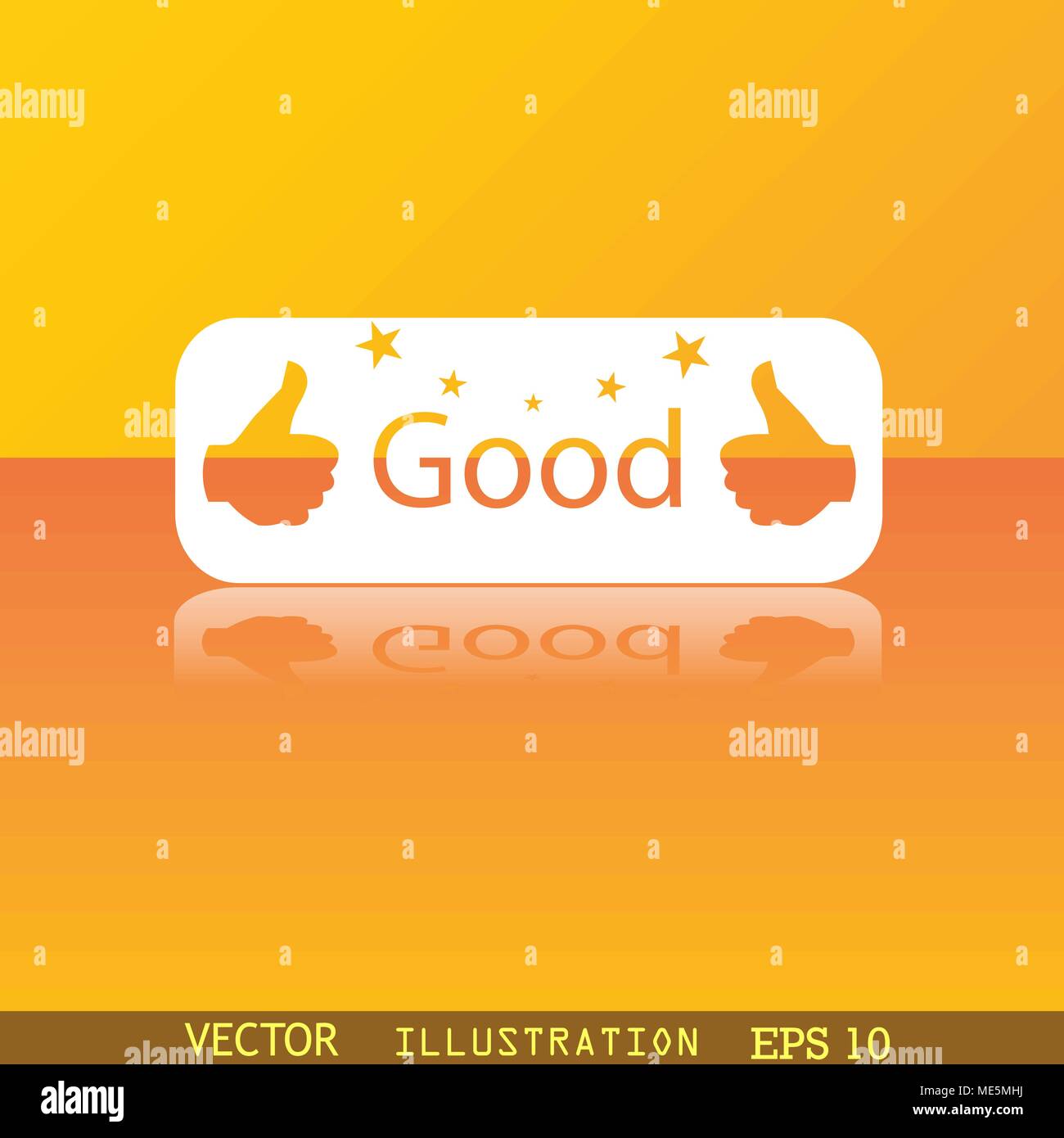 Good icon symbol Flat modern web design with reflection and space for ...