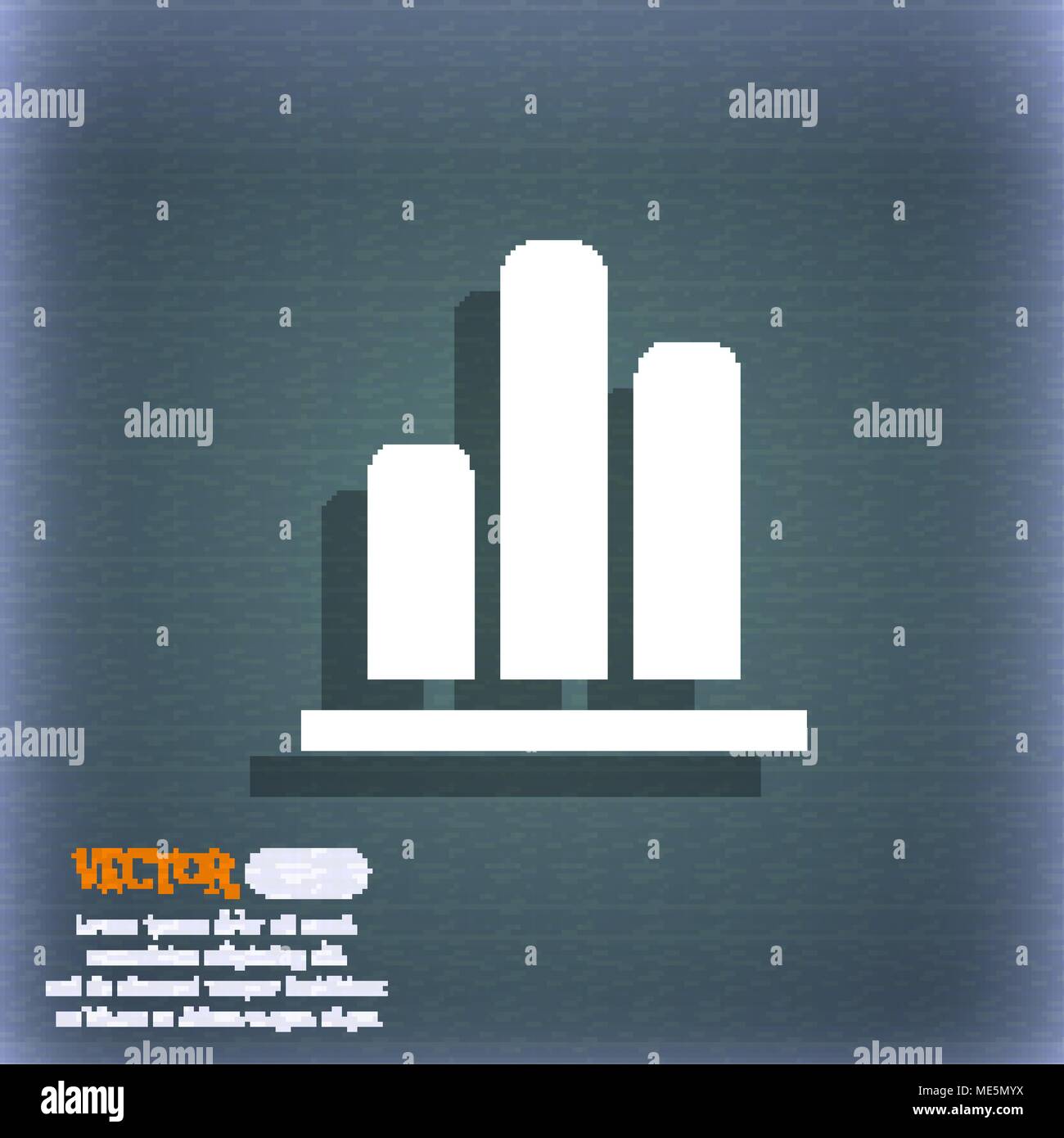 Growth and development concept. graph of Rate icon symbol on the blue ...