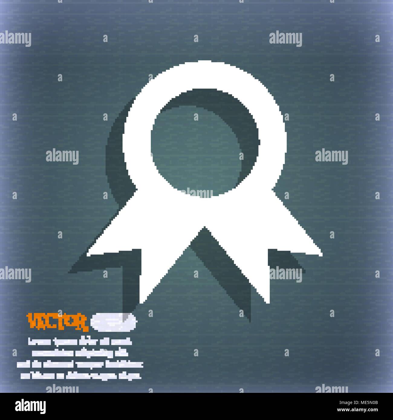 Award, Prize for winner icon symbol on the blue-green abstract ...