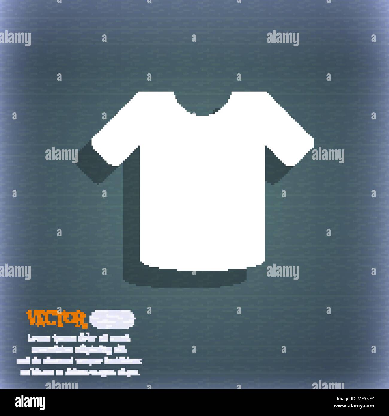T-shirt, Clothes icon symbol on the blue-green abstract background with ...