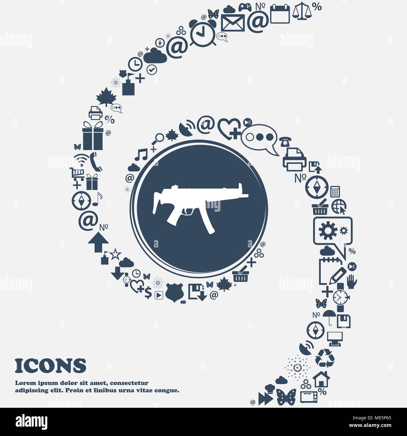 Colt semiautomatic pistol Stock Vector Images - Alamy