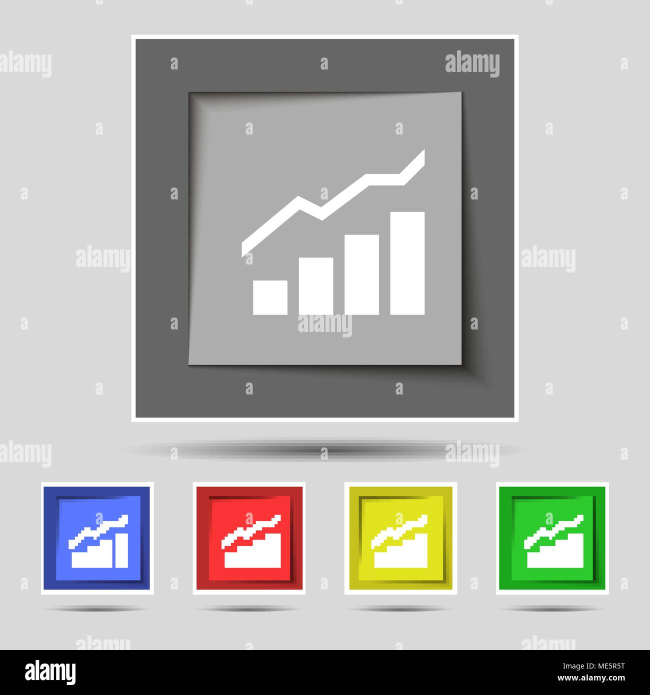 Growth and development concept. graph of Rate icon sign on the original ...