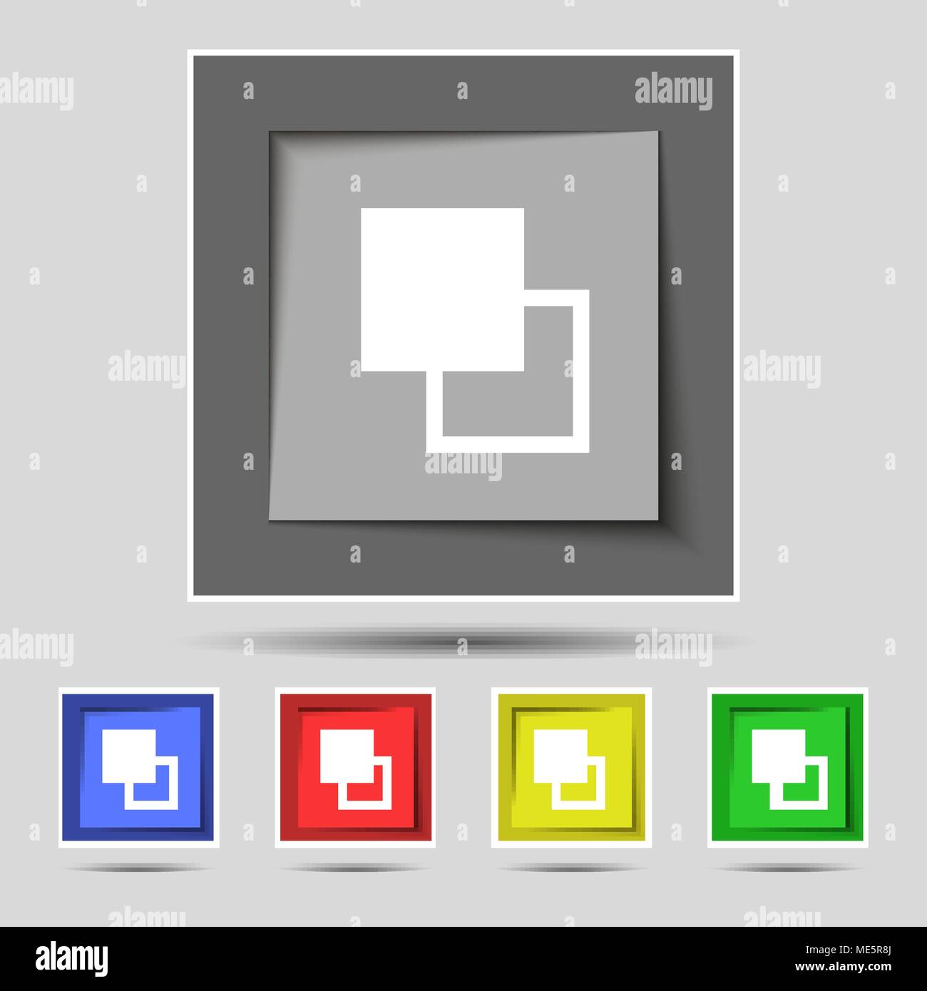Active color toolbar icon sign on the original five colored buttons ...