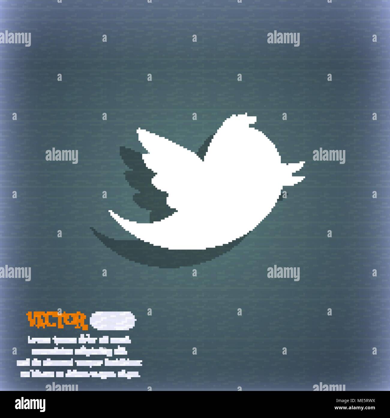 messages retweet icon symbol on the blue-green abstract background with ...