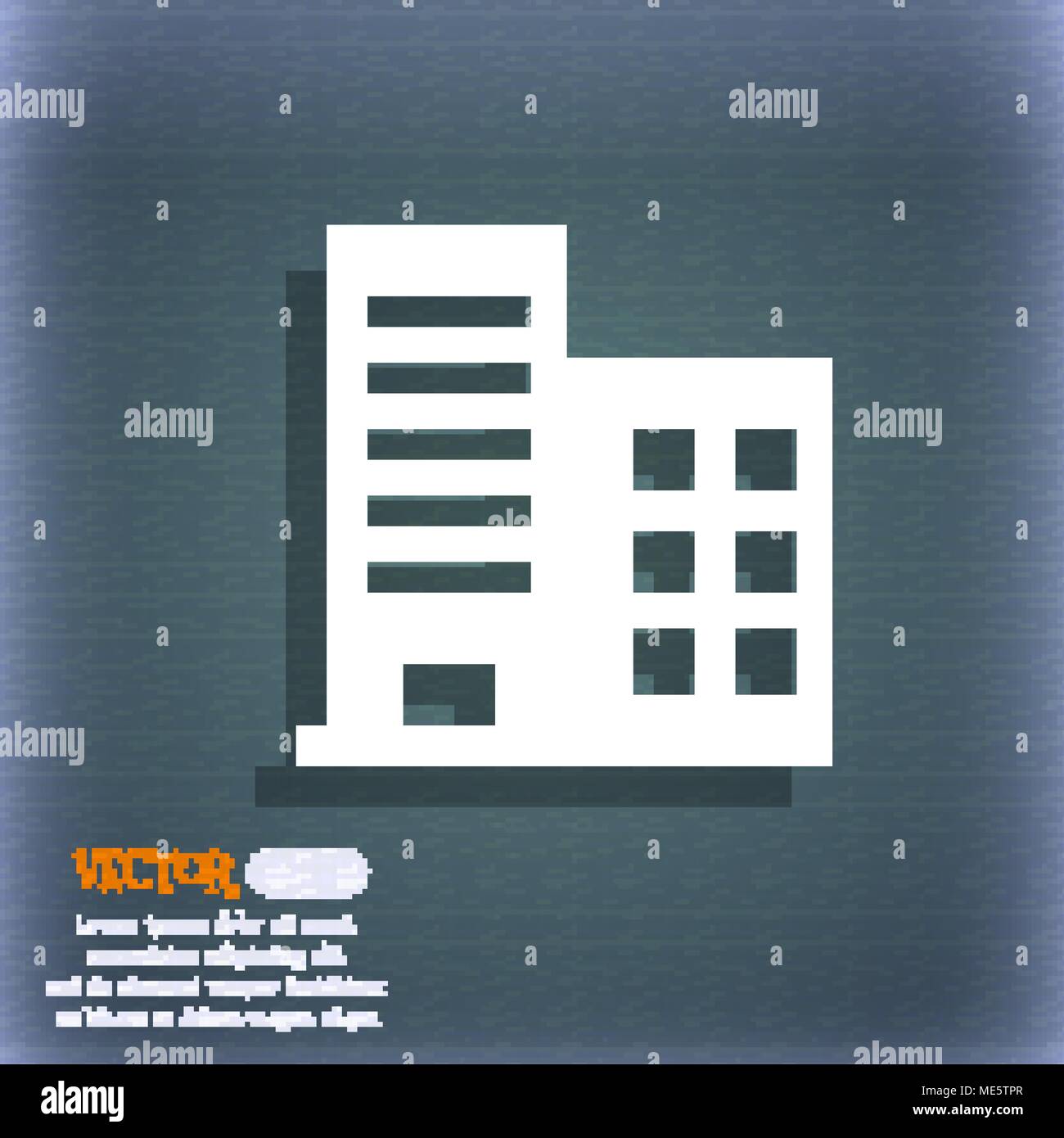 high-rise commercial buildings and residential apartments icon symbol ...