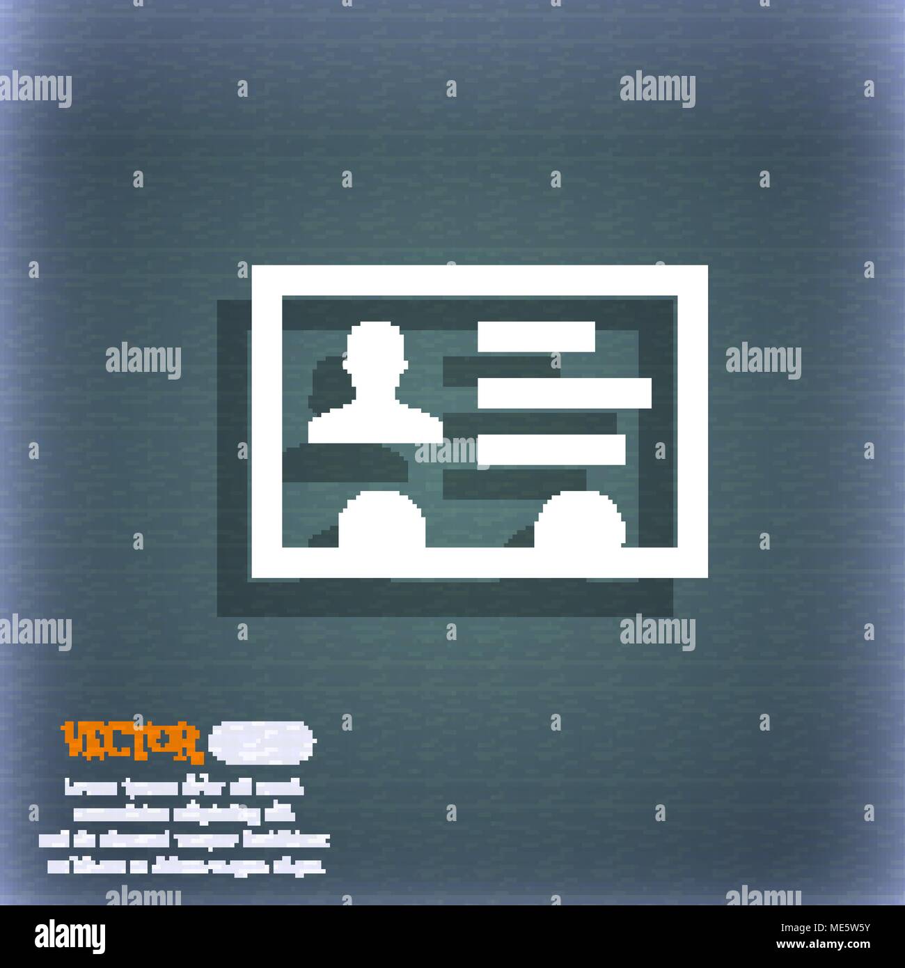 ID card, Identity card badge, cutaway, business card icon symbol on the ...