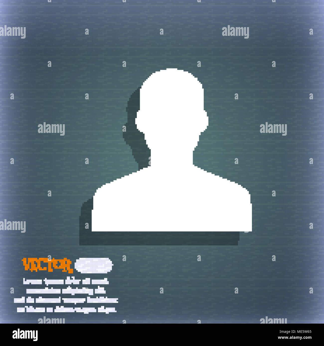 User, Person, Log in icon symbol on the blue-green abstract background ...