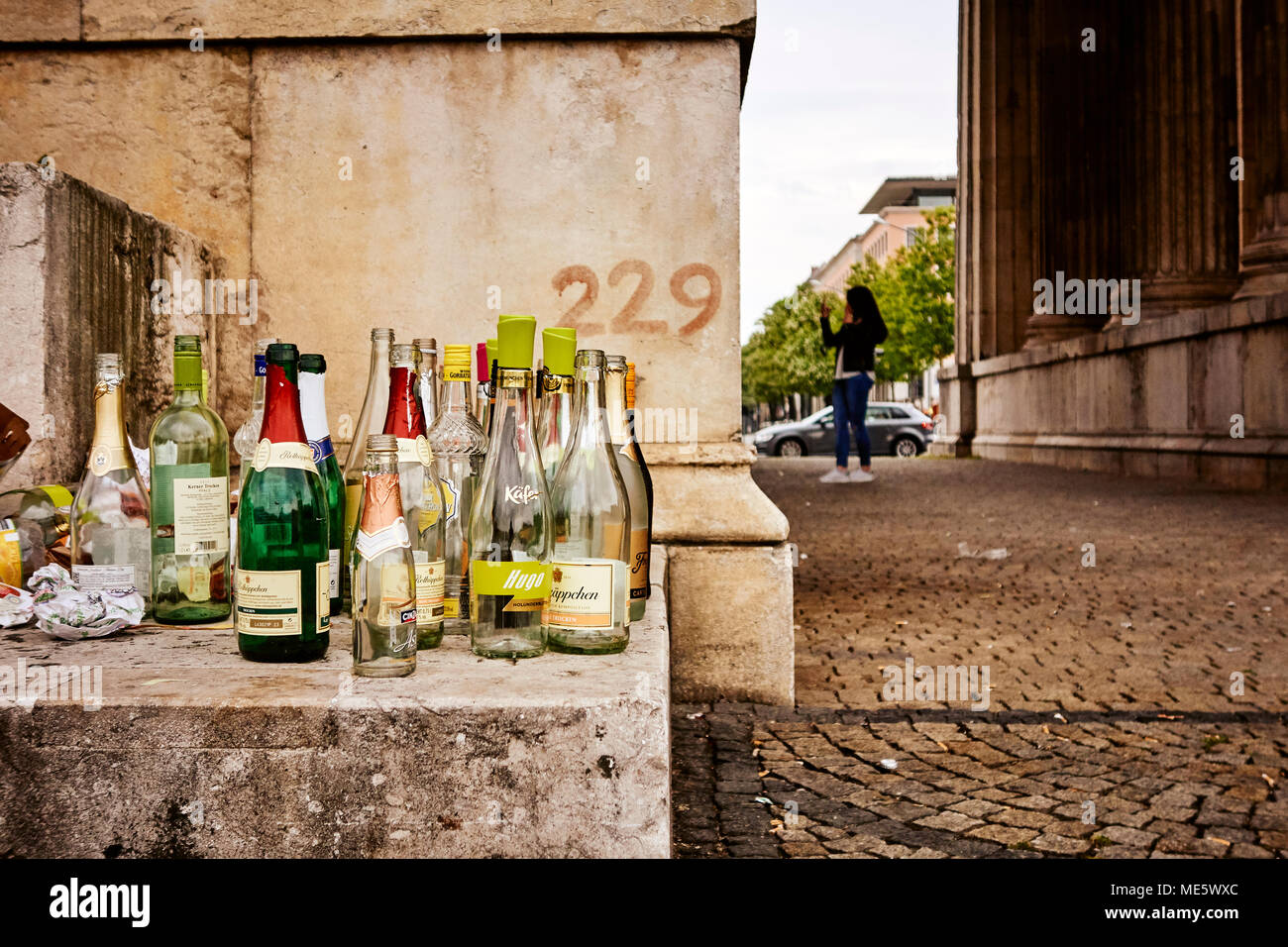 Empty alcohol bottles hi-res stock photography and images - Alamy