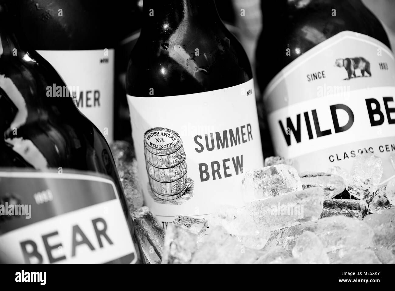 Ice cold beer in Black and White Stock Photos & Images - Alamy