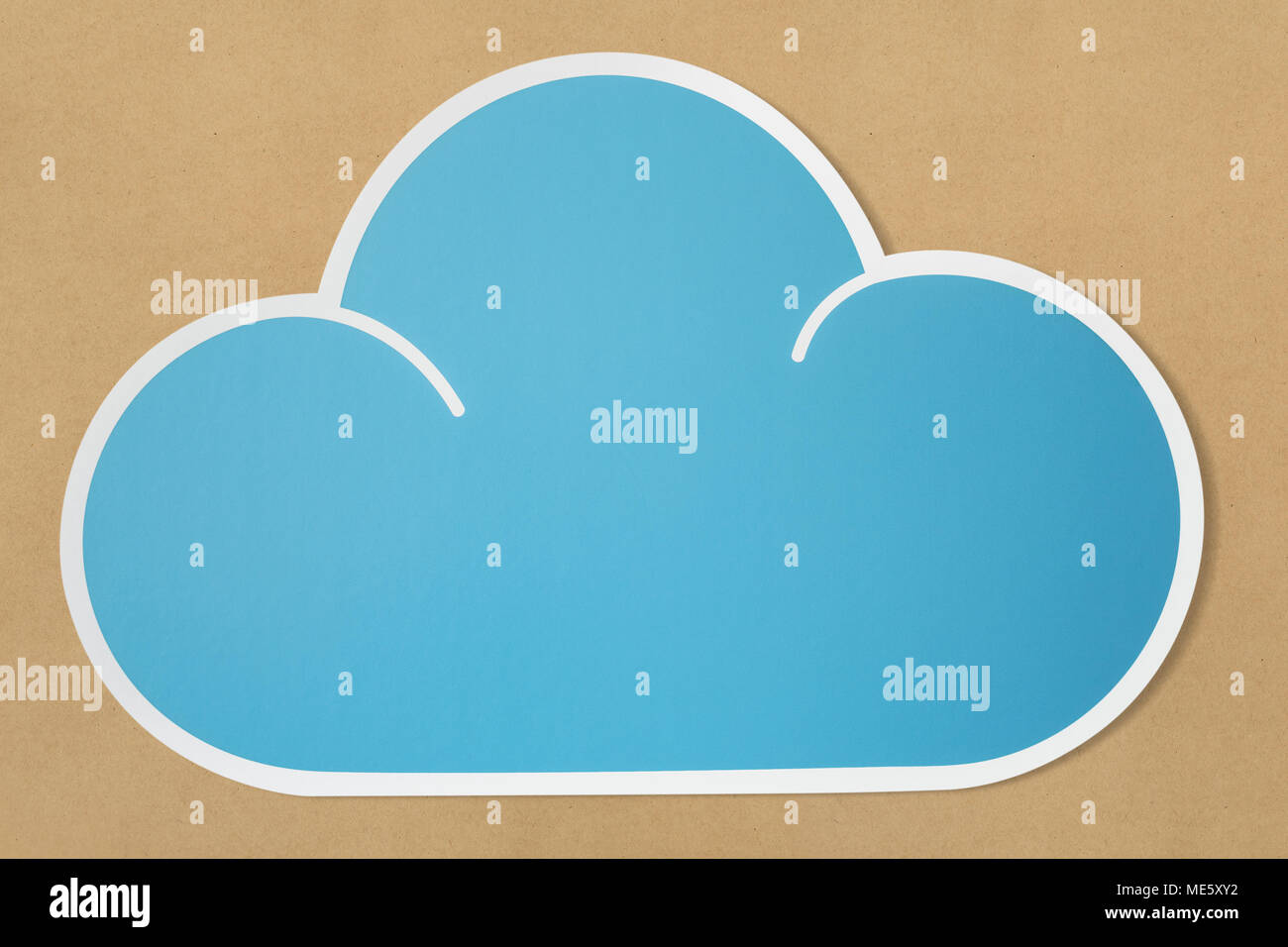Blue cloud cut out icon Stock Photo - Alamy
