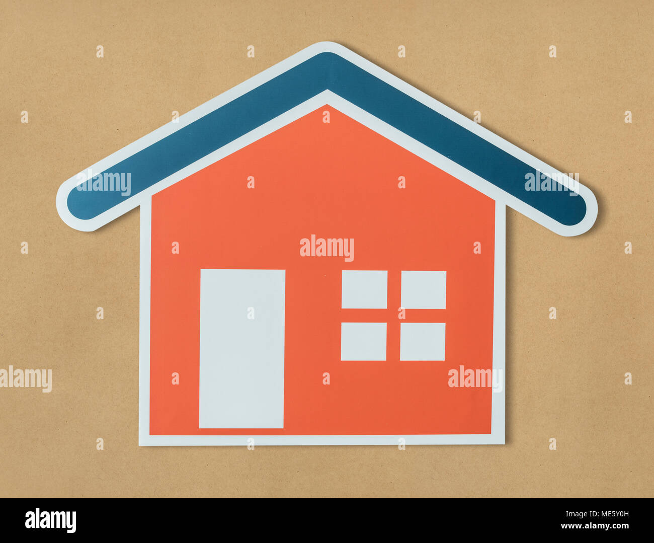 Home insurance cut out icon Stock Photo - Alamy