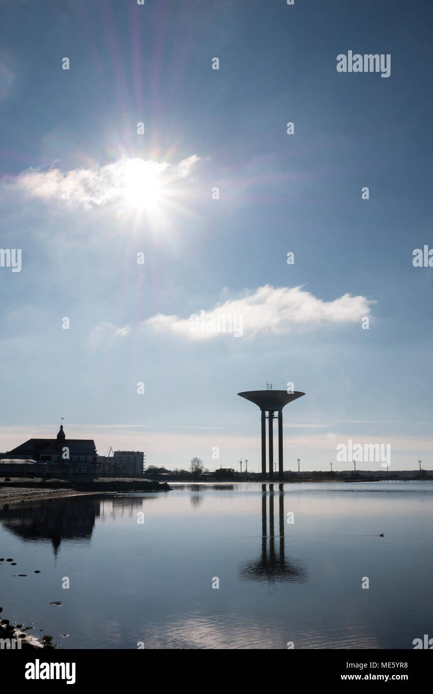Water tower and sea Stock Photo - Alamy