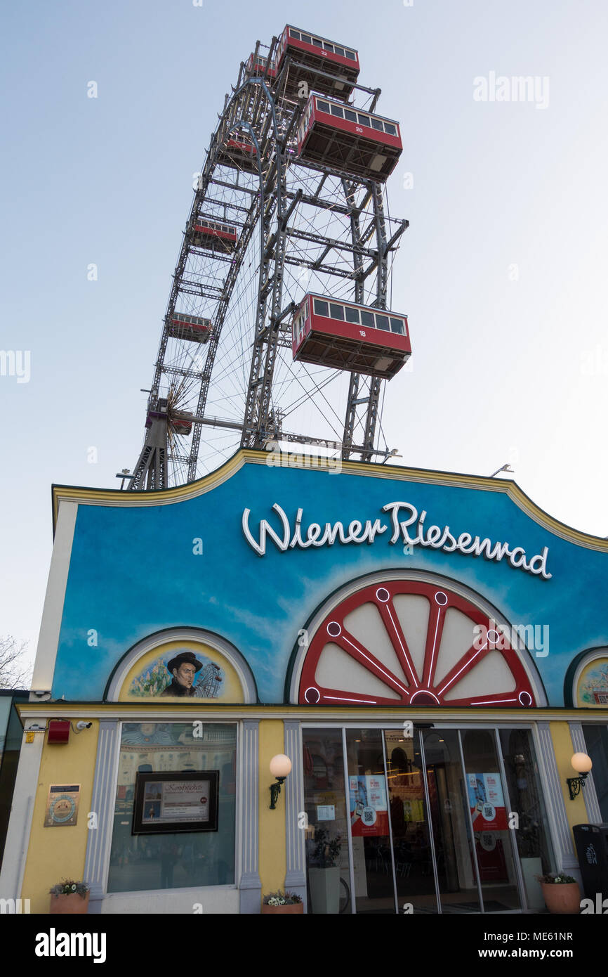 Vienna giant ferris wheel in Prater. Austria Stock Photo - Alamy