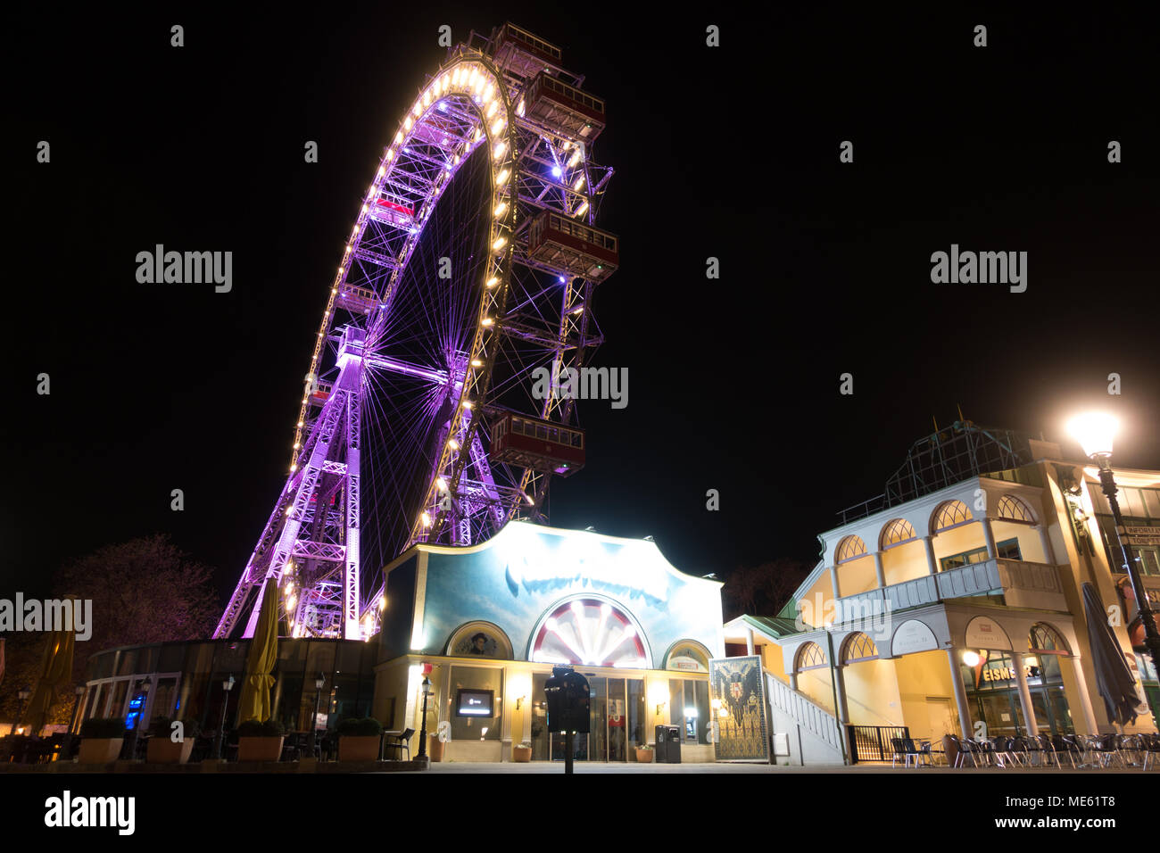 Vienna giant ferris wheel in Prater. Austria Stock Photo - Alamy