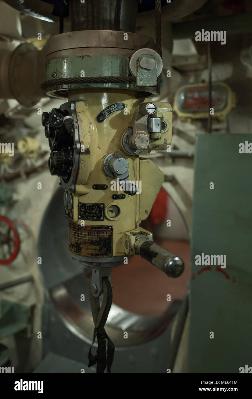 eyepiece commander's periscope, inside submarine Stock Photo - Alamy
