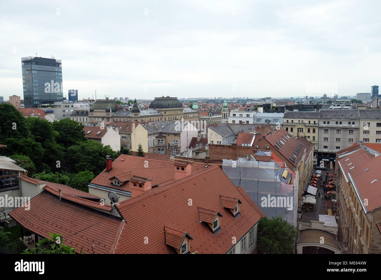 Historic lower town architecture in Zagreb Croatia Stock Photo - Alamy