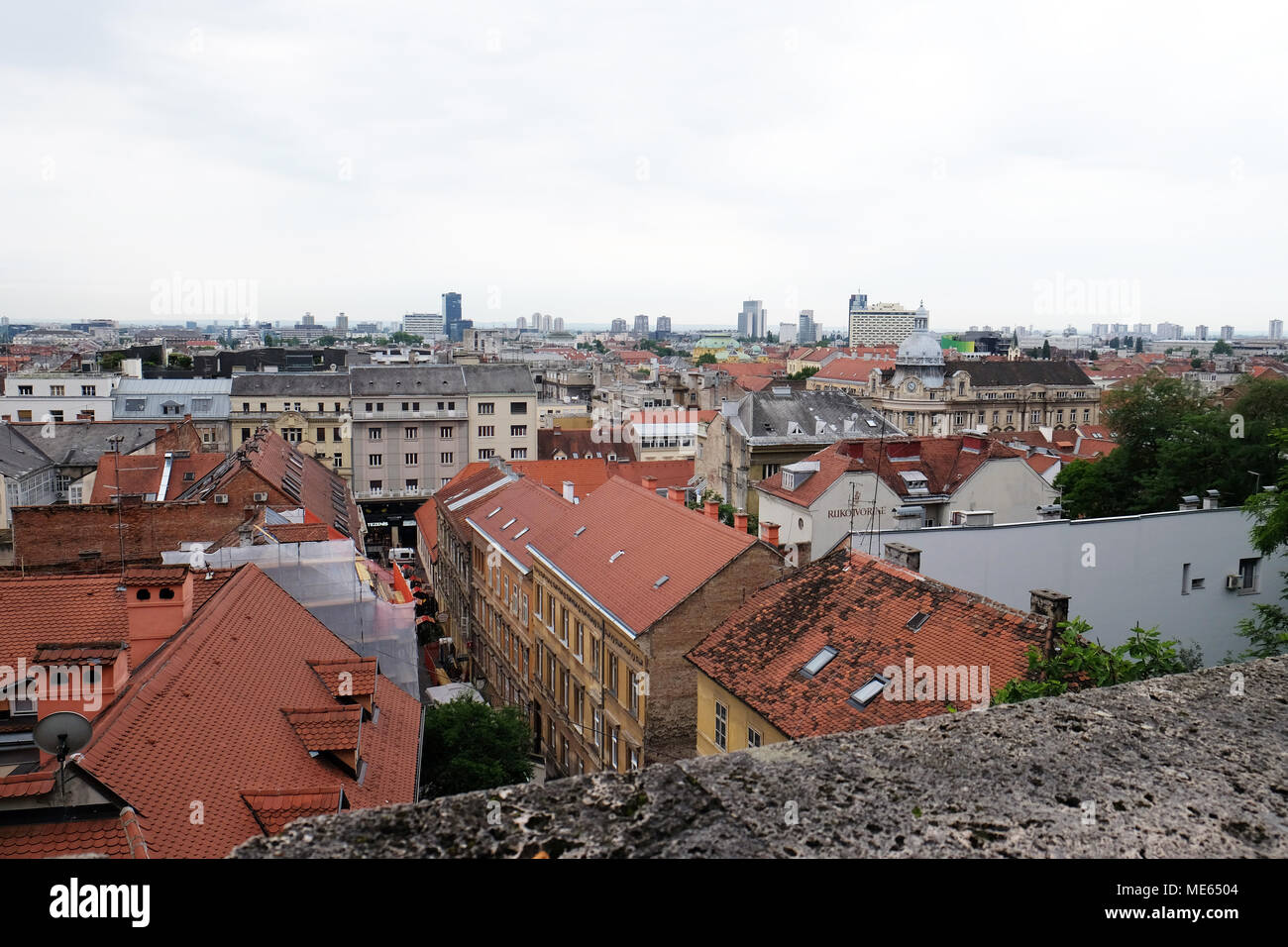 Historic lower town architecture in Zagreb Croatia Stock Photo - Alamy