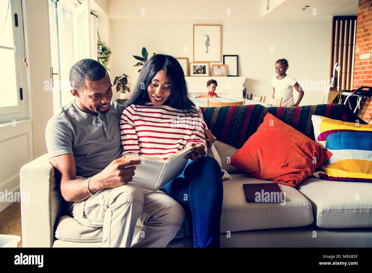 African family together in the house Stock Photo - Alamy