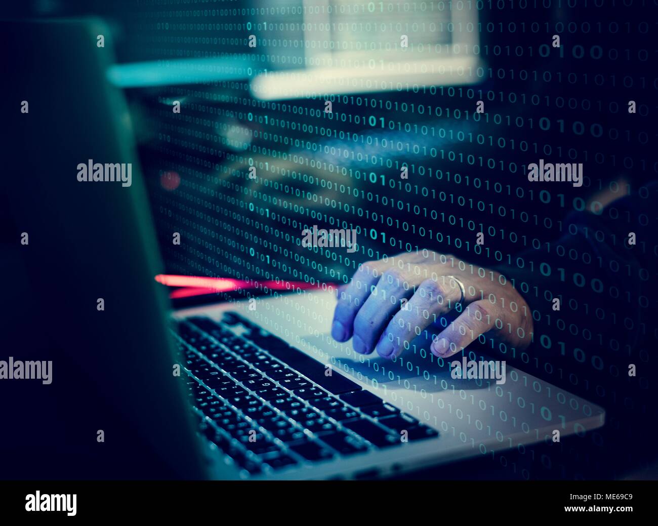Diverse computer hacking shoot Stock Photo - Alamy
