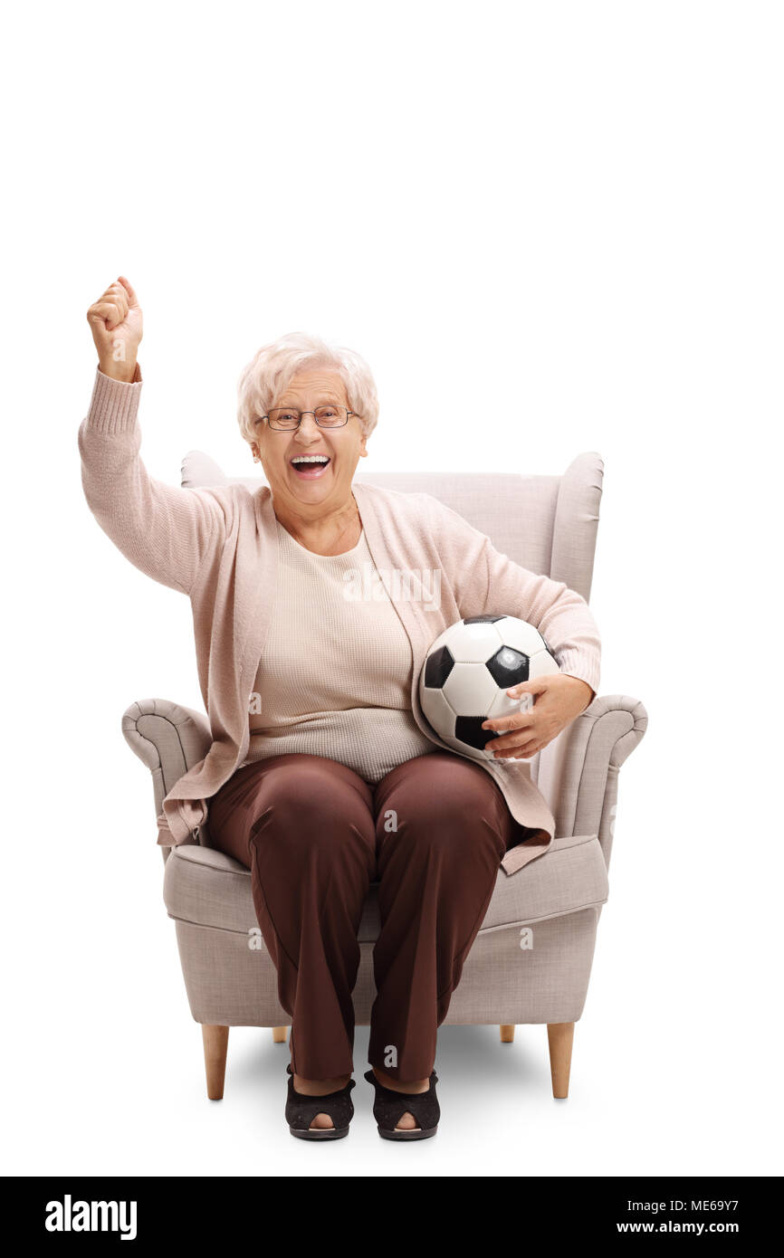 Old woman football hi-res stock photography and images - Alamy