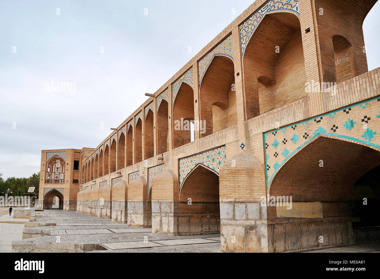 The Khaju Bridge, one of the eleven bridges in Esfahan - Iran. It was ...