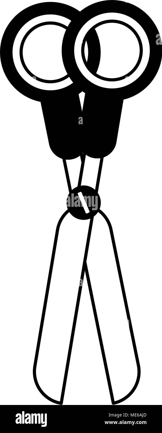 Pair scissors on white Stock Vector Images - Alamy