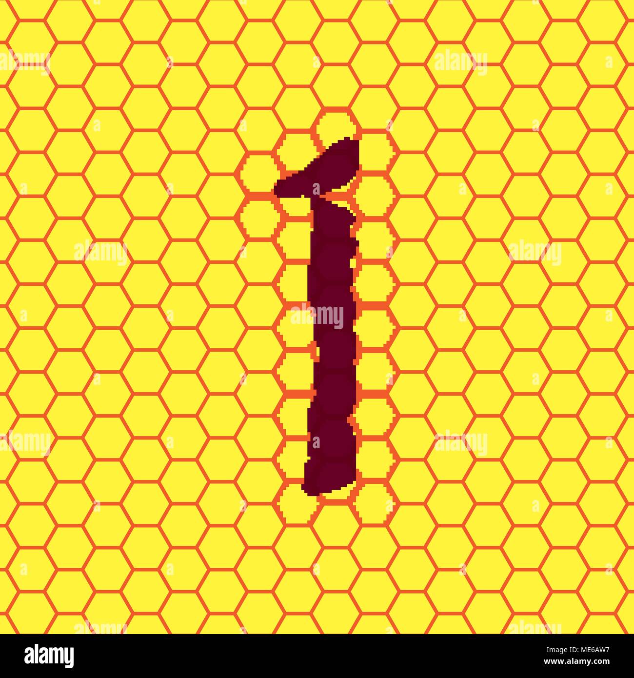 number one icon symbol on a yellow background abstract similar to a ...