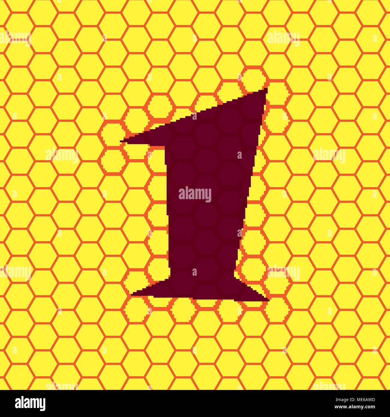 number one icon symbol on a yellow background abstract similar to a ...